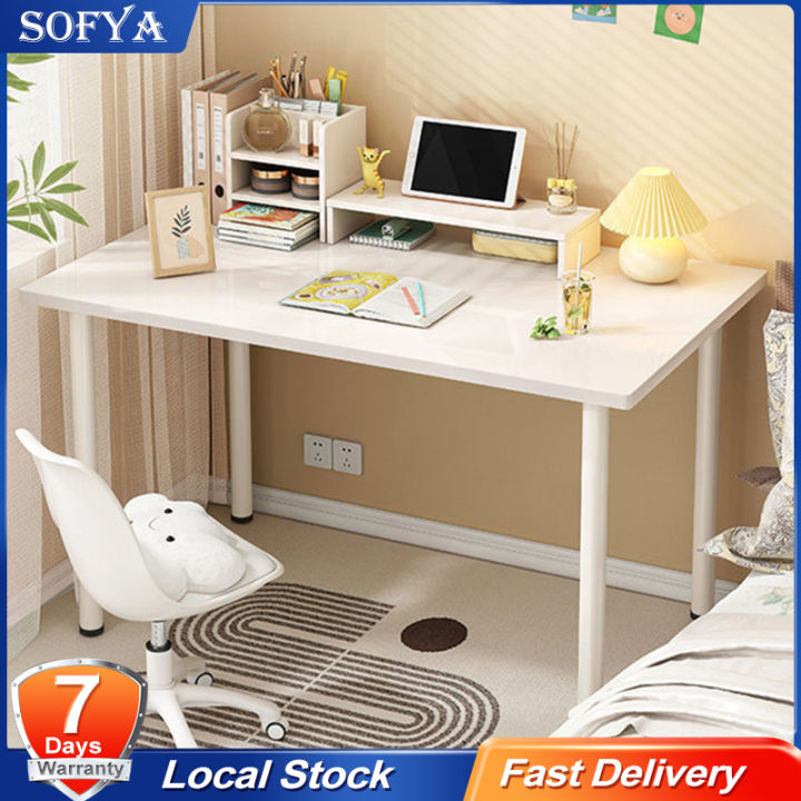 SOFYA Table White Study table /Meja belajar/Meja study/Thickened Table Computer table/Meja ...