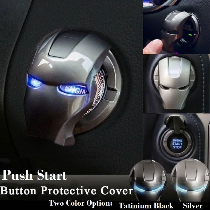Car Push Start Button Cover Keyless Engine Start Stop Button Case ...