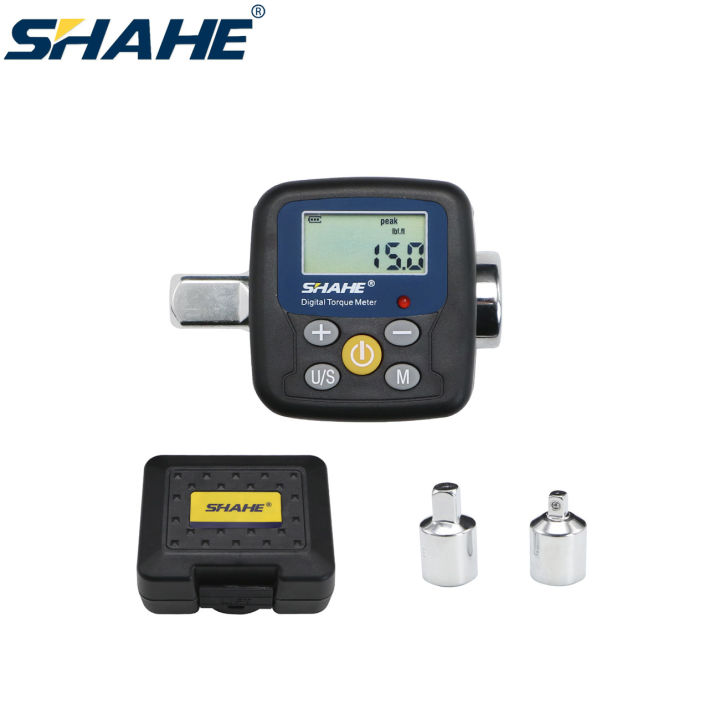 SHAHE Digital Torque Wrench Adapter Torque Meter Tester 4 Torque Units ...