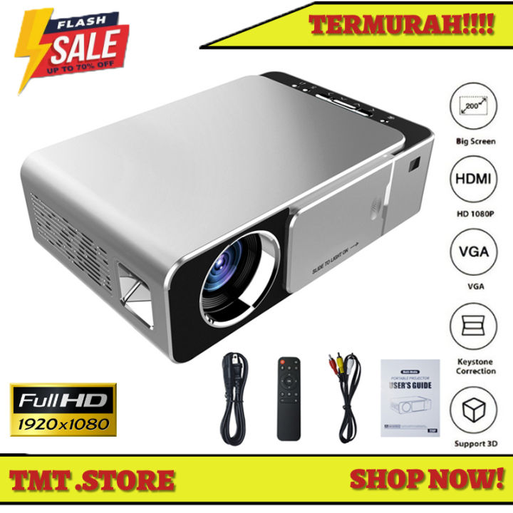 proyektor terbaru 2022 Layar Tancap Projektor T6 - LED 720P HD Home ...