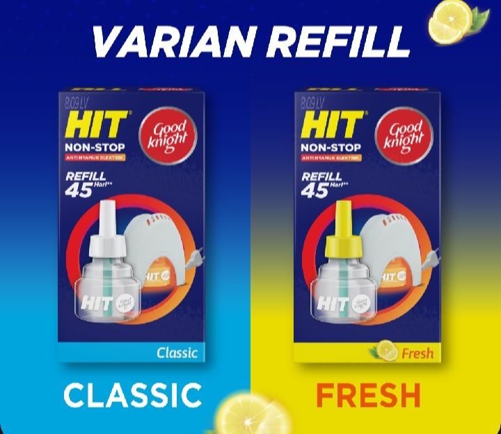 Hit non stop refill elektrik extra power 45 hari anti nyamuk | Lazada ...