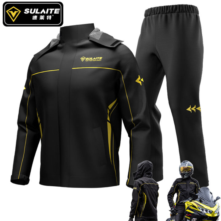 SULAITE Motorcycle Rain Suit Men Women Rain Gear Waterproof Protective ...