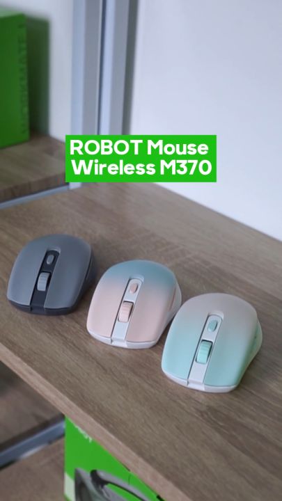 Mouse Wireless ROBOT M370 2.4GHz Silent Klik Optical 3200DPI dengan ...