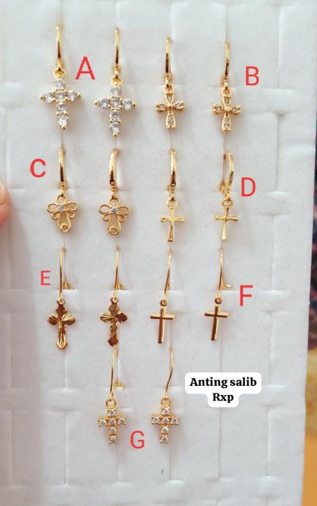 Anting salib, cantik, awet tahan lama anti karat bisa pakai harian ...