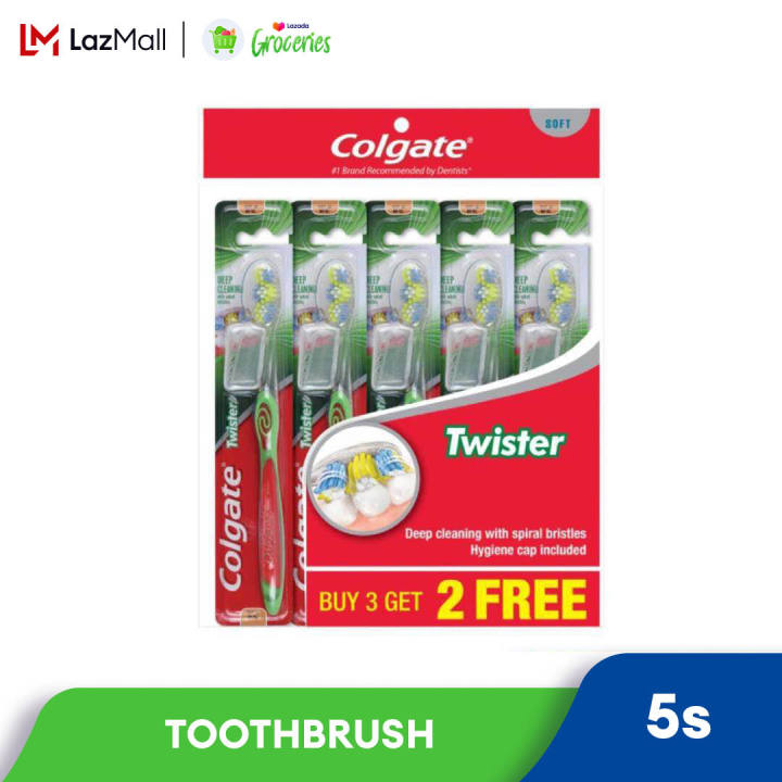 Colgate Twister Toothbrush Valuepack 5s (Soft) | Lazada