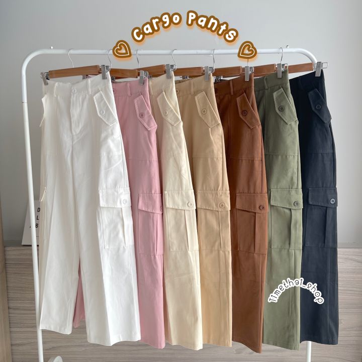 🤎Cargo pants กางเกงทรงคาร์โก้🤎งานป้ายKaltis🏷 | Lazada.co.th