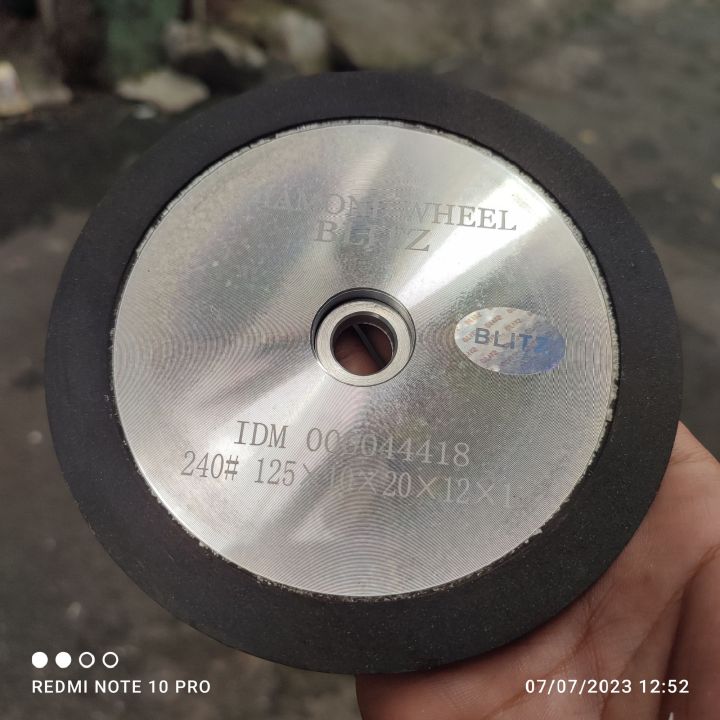 mata gerinda asah 5 inch 2 sisi grit 240 asah pisau gergaji intan ...