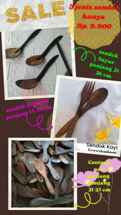 Paket Murah 3 Jenis Sendok / Sendok Sayur, Sendok &Garpu , Centong Nasi ...