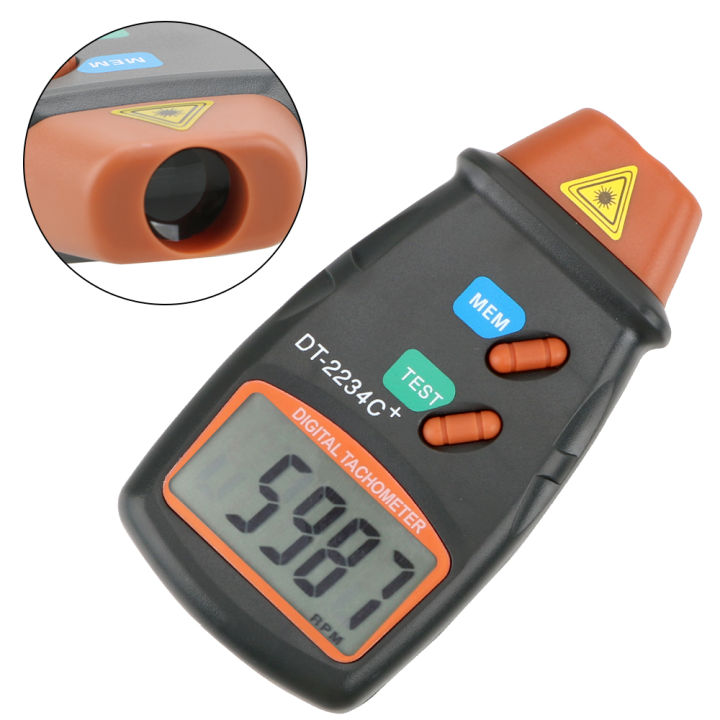 Non Contact Laser Photo Tachometer Digital RPM Meter Handheld Tach ...