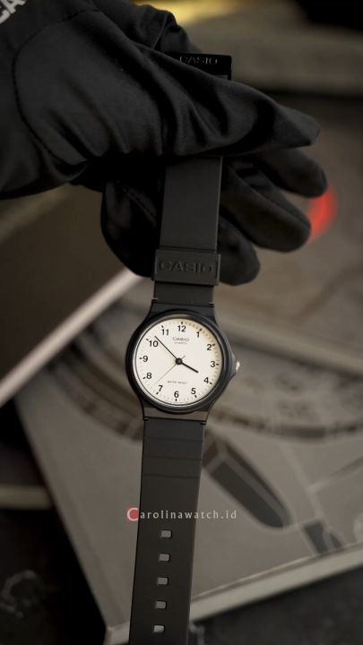 Jam Tangan Unisex Casio General MQ-24-7B Classic White Dial Black Resin Band | Lazada Indonesia