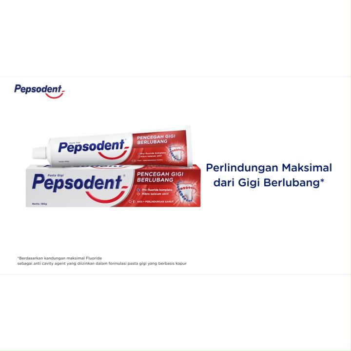 Pepsodent Pasta Gigi Anti-cavity Toothpaste 225gr | Lazada Indonesia