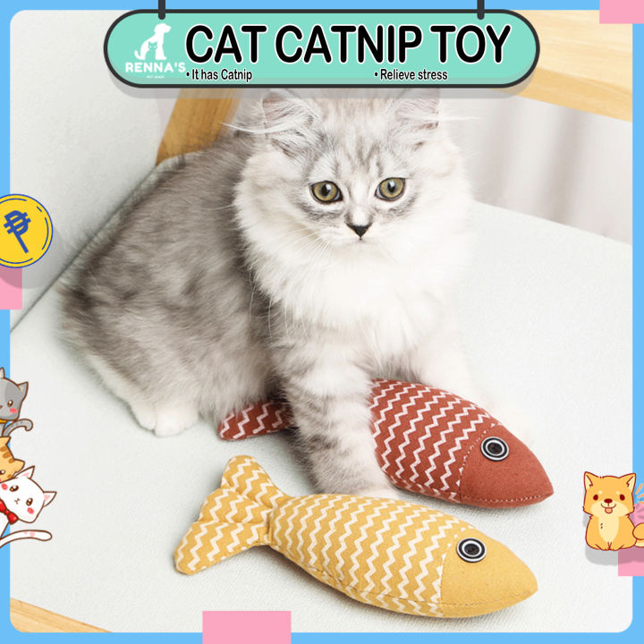 Renna's Catnip Toy For Cats Fish Toy for Cat Interactive Toy Chew Toy ...
