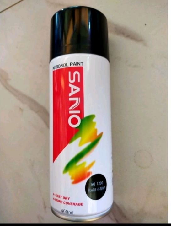SANO AEROSOL SPRAY PAINT HI-TEMP BLACK/HI-TEMP SILVER | Lazada PH