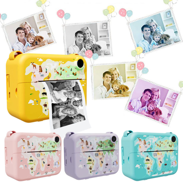 Thermal Print Camera Instant Print Photo 2 Inch Screen Portable Cute ...