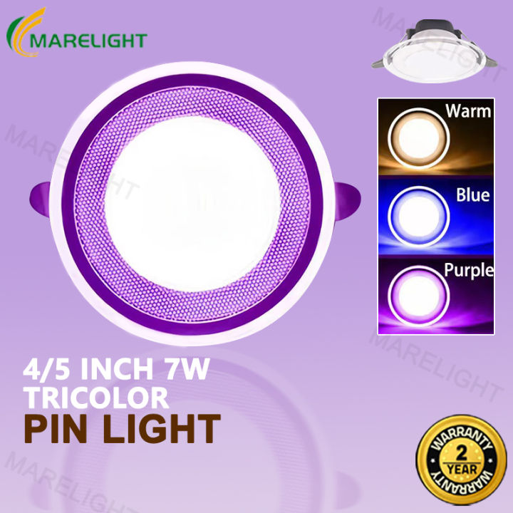 Tri Color Pin Light LED Ceiling Light Recessed Downlight Round Tricolor ...