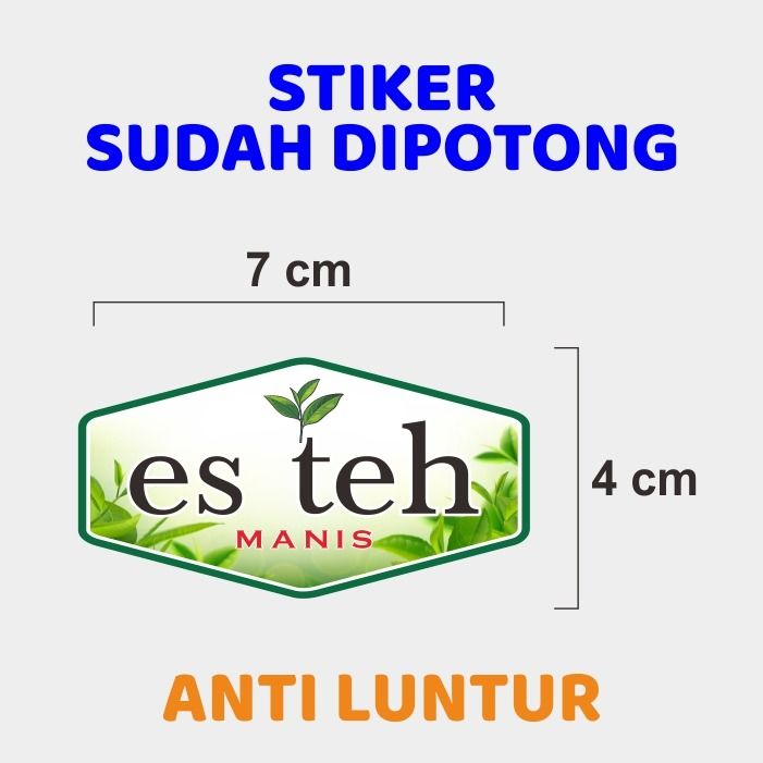 Sticker Label Cup Minuman Es Teh Manis | Lazada Indonesia