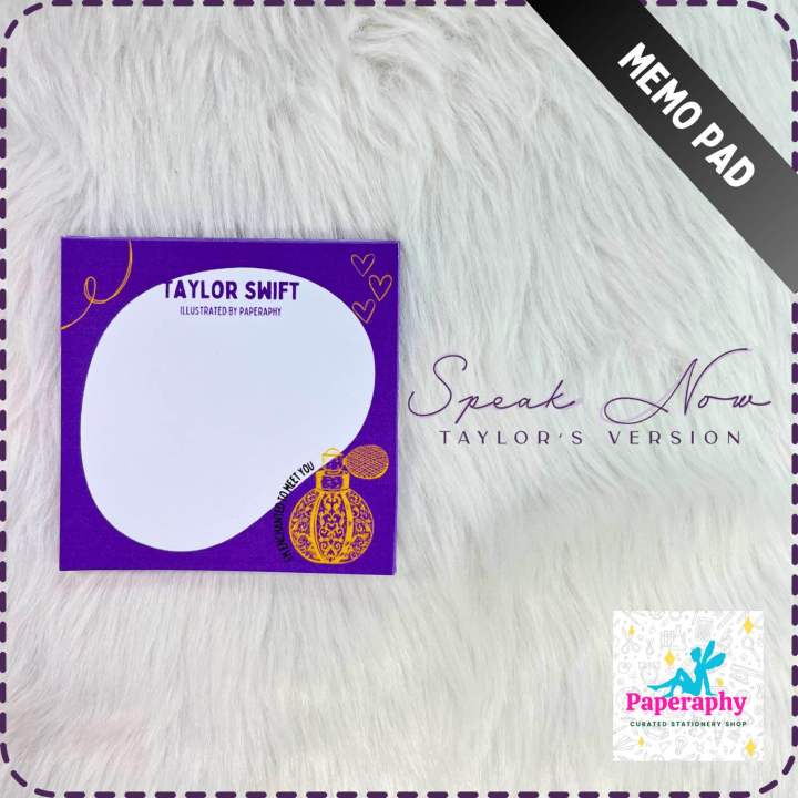 Speak Now Taylor Swift Inspired, Original Design Memo Pads | Lazada PH