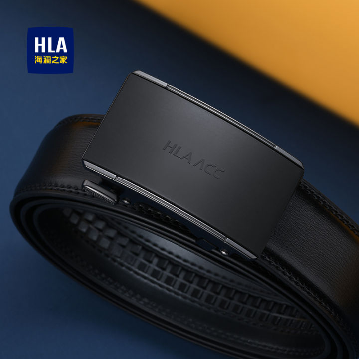 Hailan Home Belt Men's Leather Belt Automatic Buckle Gift Box Birthday ...