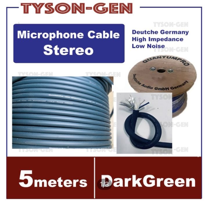 QuantumPro Microphone Cable High Impedance Low Noise Stereo / Mono Made ...