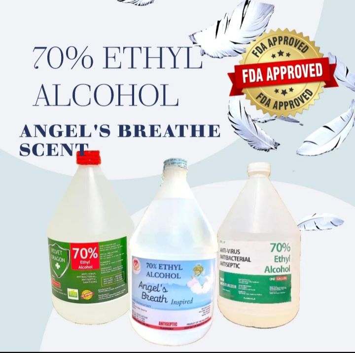 Alcohol 70% 1 Galon 3.2L with Scent ( Baby Powder, Angels Breath ...