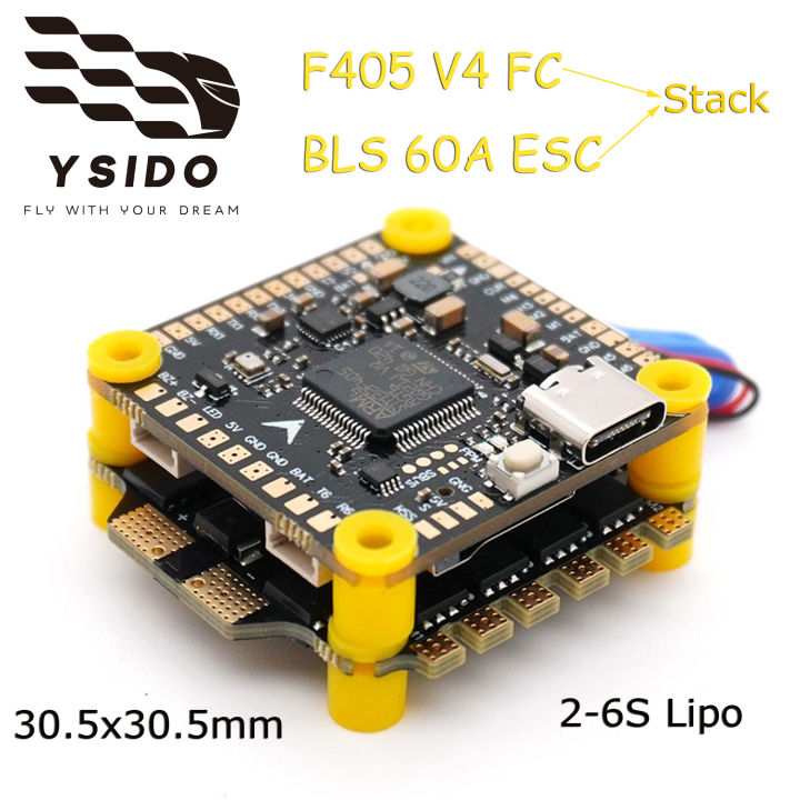 F405 V3 Flight Controller BLS 4-in-1 60A ESC 2-6S Lipo 30.5x30.5mm Stack/Flytower for Remote ...