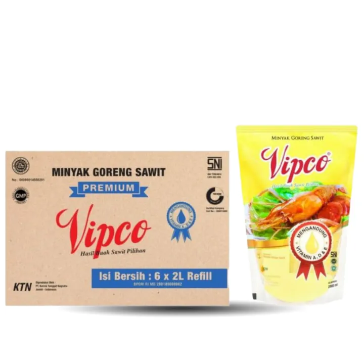 Minyak Goreng Vipco 2 Liter / Minyak Goreng Vipco 1 Dus | Lazada Indonesia