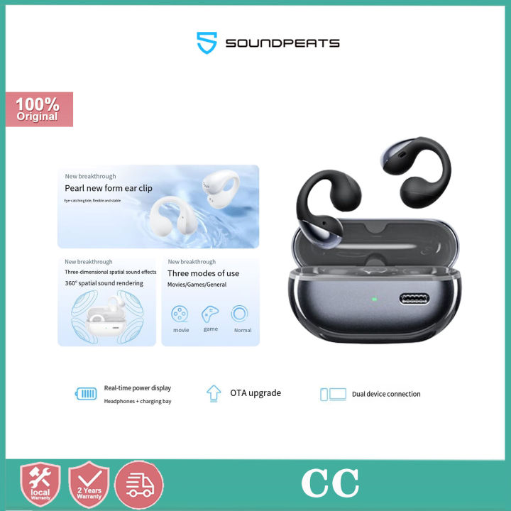 SoundPEATS CC ear clip earphones, Bluetooth earphones wireless non in ...