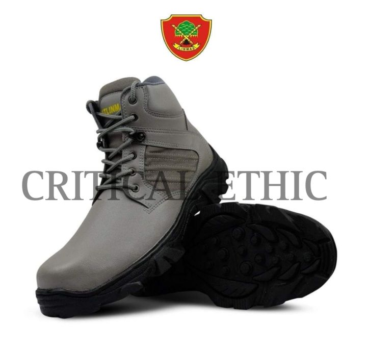 Sepatu PDL Satlinmas Hansip Sepatu Linmas Abu Abu Terbaru | Lazada ...