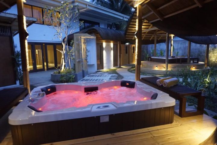 4-seater Outdoor Jacuzzi Hot Tub Outdoor Spa | Lazada PH