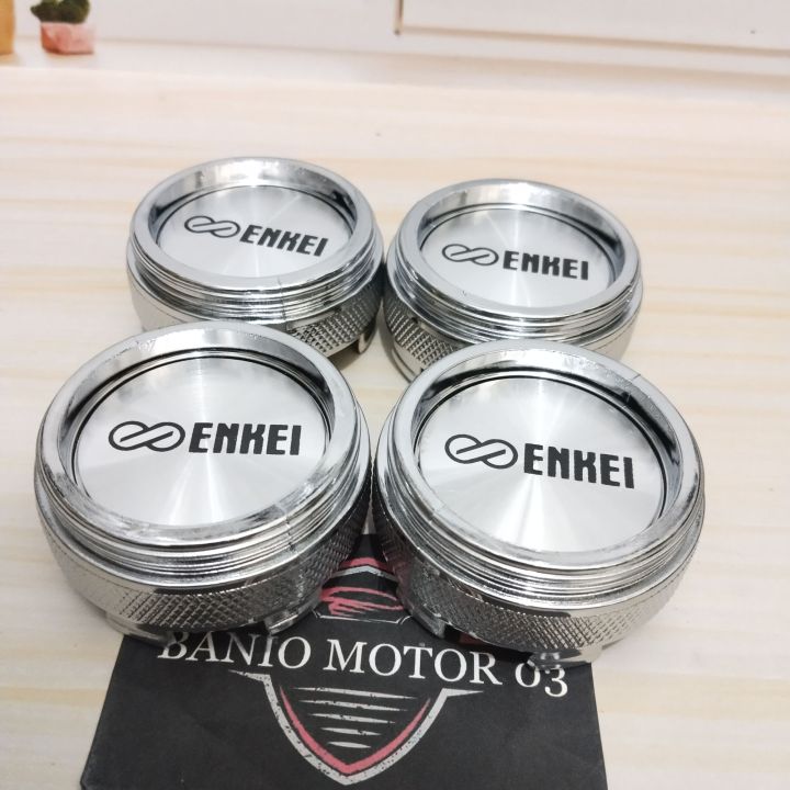 dop roda tutup velg mobil racing variasi silinder chrome tulisan enkei ...