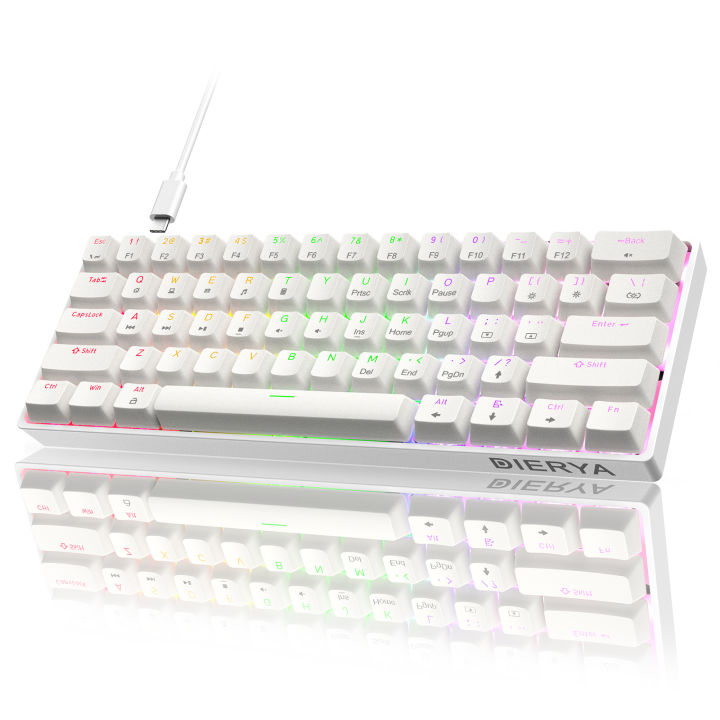 KEMOVE DK61se Gaming mechanical Keyboard with Red Switches, LED Backlit ...