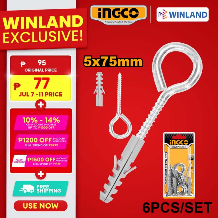 Ingco by Winland Screw Plug Set with Eye Screw HWSPK5022 ING-HT | Lazada PH
