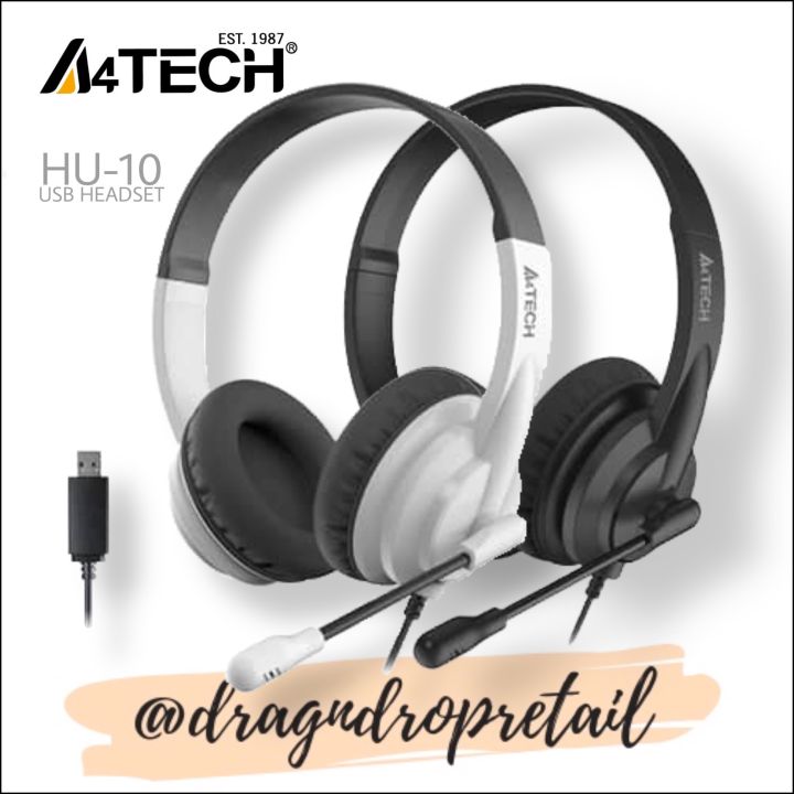 A4TECH High Performance USB Headset Headphones with Noise Cancelling ...
