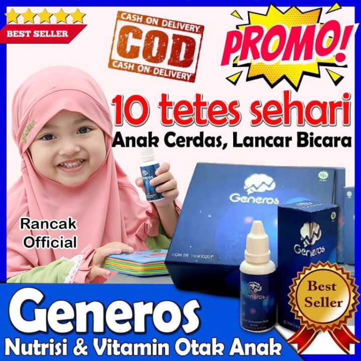 ( Bisa COD) GENEROS Multivitamin Nutrisi Otak Anak Mengatasi Speech ...