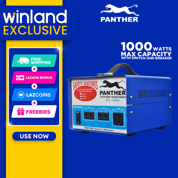 Panther by Winland PT 1000w-110v Step-down Transformer 1000 Watts ...