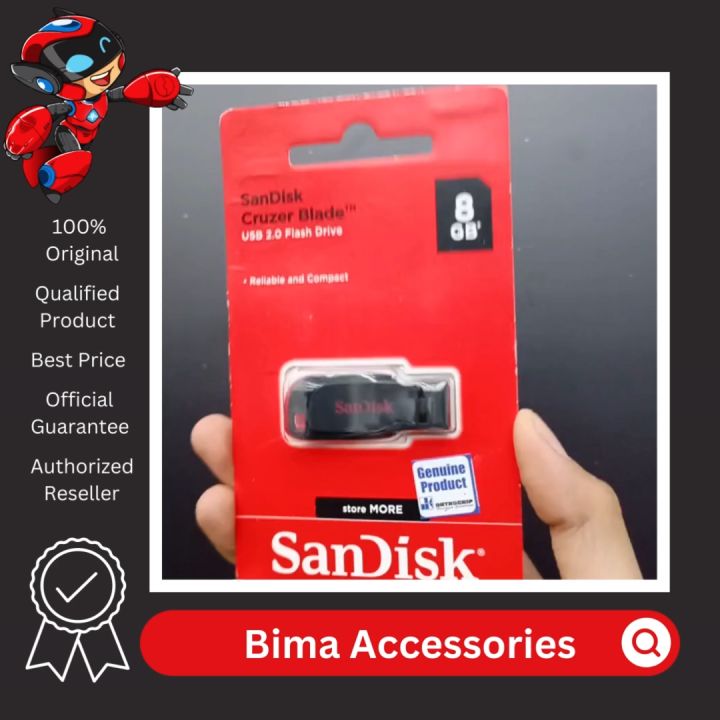 SANDISK USB Flashdisk Flashdrive 8GB/16GB/32GB/64GB Cruzer Blade CZ50 ...