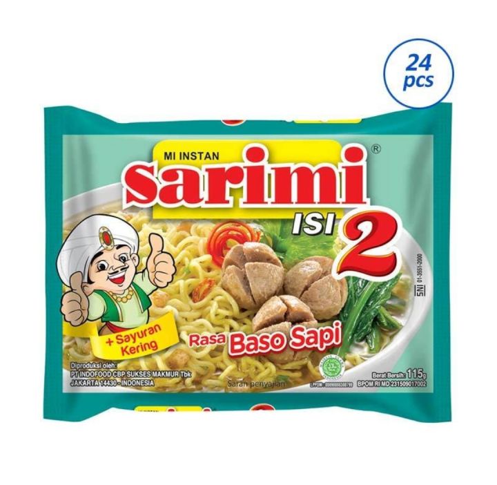 Sarimi isi 2 Rasa Baso Sapi 1 dus isi 24 pcs | Lazada Indonesia