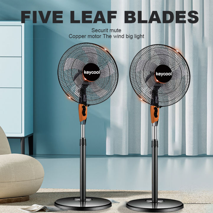 KEYCOOL💎💎 Electric fan stand fan 16 inches 5-blade vertical fan Super ...