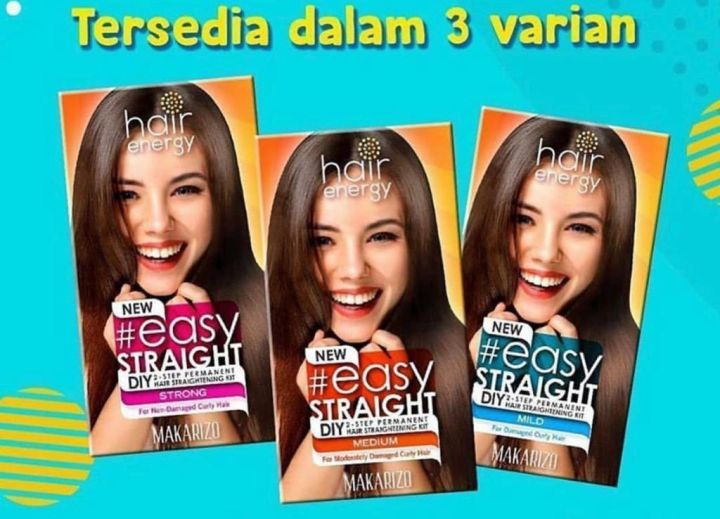 Pelurus rambut Makarizo Hair Energy Easy Straight 120ml | Lazada
