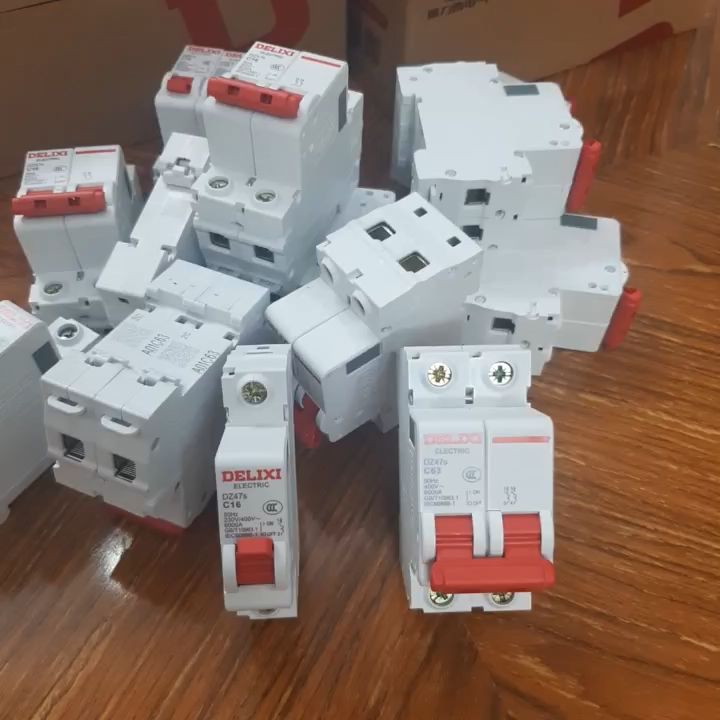 MCB Aptomat 1 PHA 2 PHA DELIXI-10A 16A 20A 25A 32A 40A 63A dòng cắt 6kA, (Hàng nội địa), át tép ...