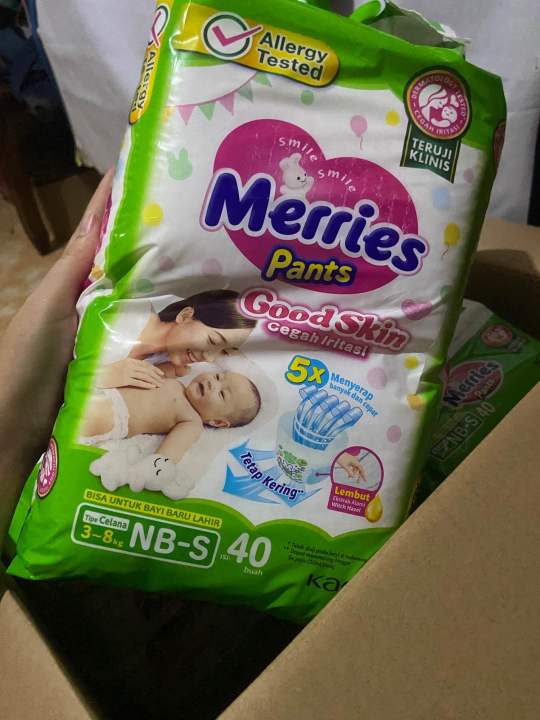 Merries Pants Good Skin Popok Sekali Pakai Celana NBS-40/L-30/XL-26 ...