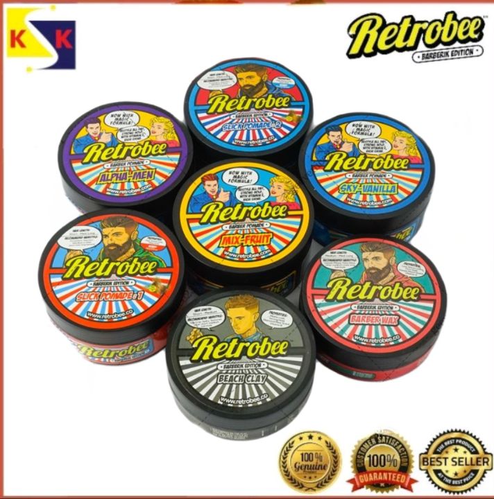 [SG STOCK]RETROBEE pomade hair wax +free sticker ORIGINAL 7 SELECTION ...