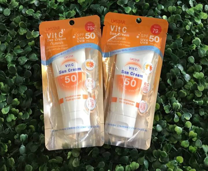 (2 ชิ้น * 50 กรัม) ยูสตาร์ วิตซี ซัน ครีม เอสพีเอฟ 50 พีเอ+++️USTAR VIT ...