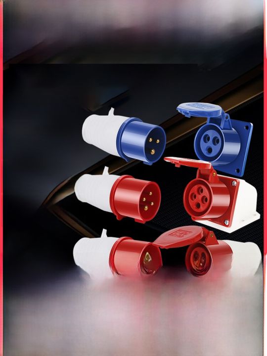 Waterproof Aviation Industry Plug Connector 380 Three Phase Electric 3 ...