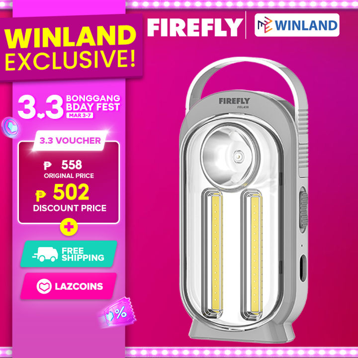 Firefly by Winland Handy Emergency Light Lamp FEL438 | Lazada PH