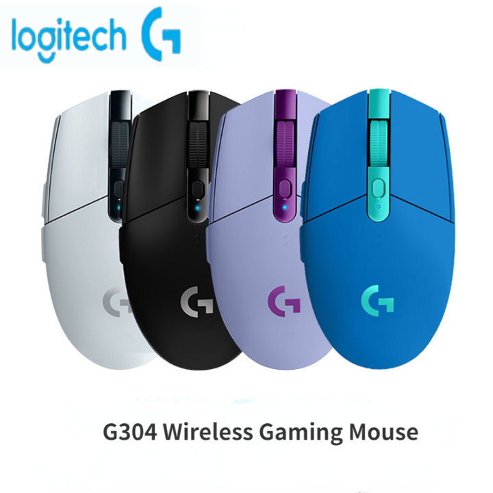เม้าส์ Logitech ไร้สาย G304ความเร็วเบา, เมาส์น้ำหนักเบาพกพาได้เมาส์ไร้สายความเร็วเบาเมาส์สำหรับ ...