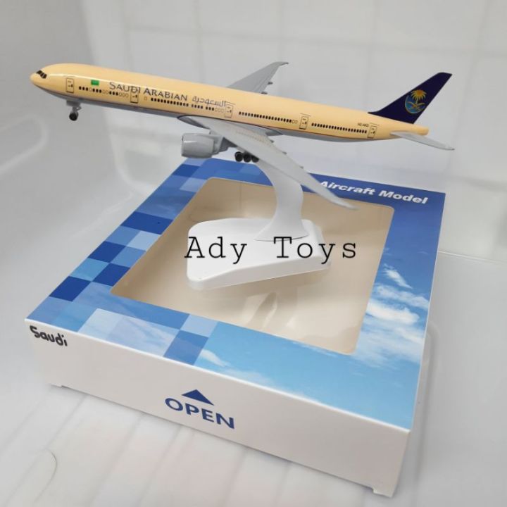 SAUDI ARABIAN Pesawat Diecast Metal 18.5cm Ukuran Besar Medium Roda ...