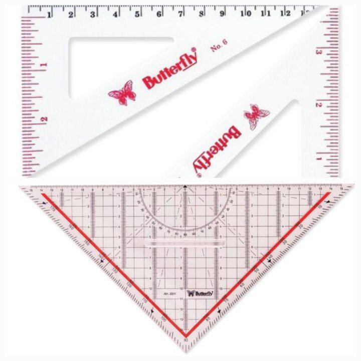 Penggaris segitiga siku skala scale Butterfly | Lazada Indonesia
