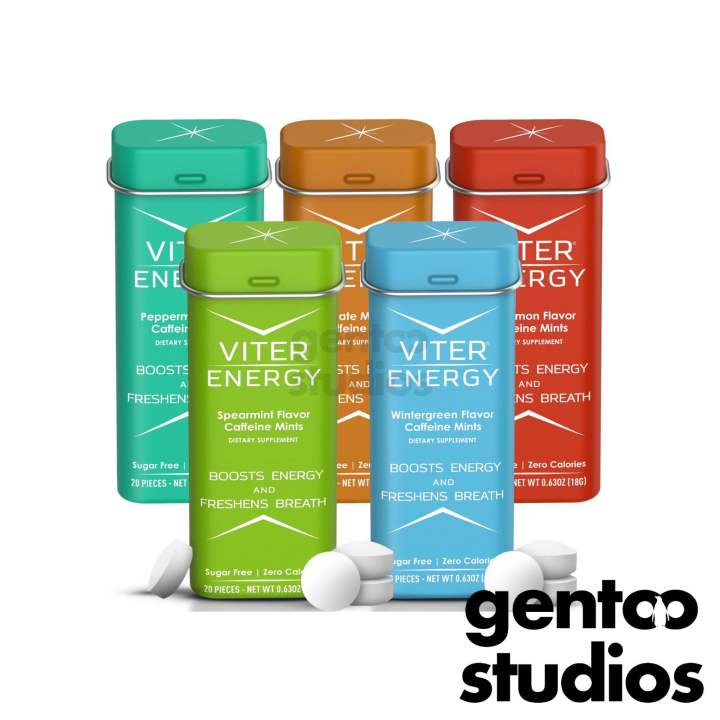 Viter Energy Caffeine Mints - 40mg Caffeine, Sugar Free, Vegan - SOLD ...