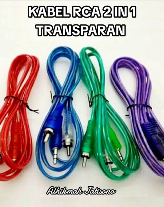 KABEL RCA 2 IN 1 TRANSPARAN PANJANG 1,2 M | Lazada Indonesia